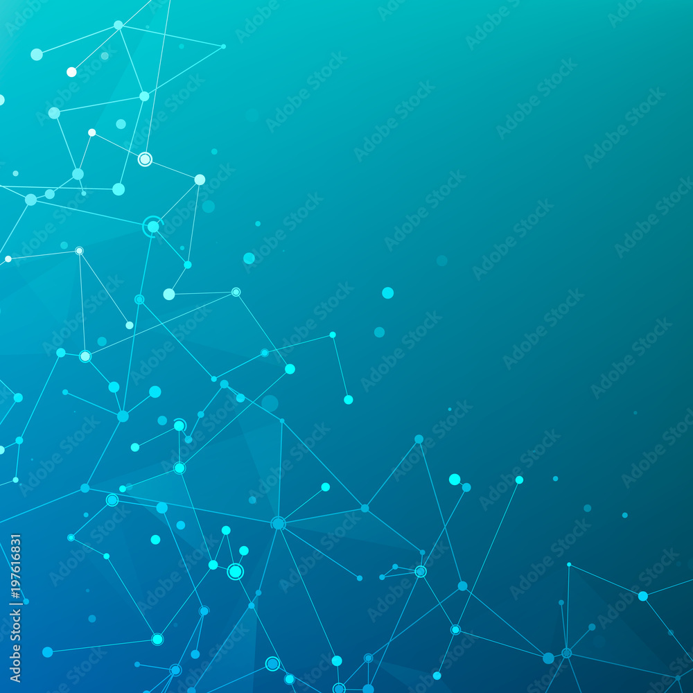 Plexus Polygonal Structure Of Data Arrays Or Network Digital Data Visualization Geometric