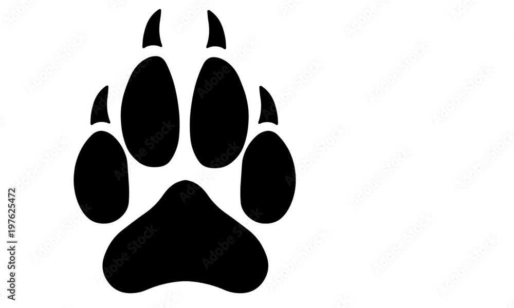 Wolf Paw Stock Vector | Adobe Stock