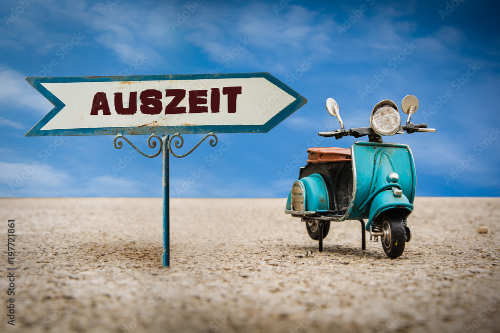 Schild 305 - Auszeit Stock Illustration | Adobe Stock