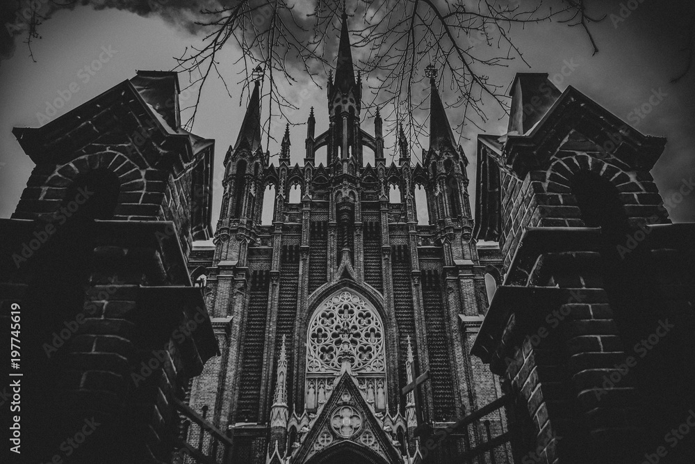 Gothic Catholic Cathedral. Stock Photo | Adobe Stock
