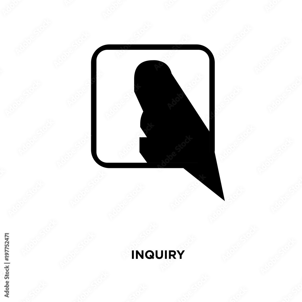 inquiry icon isolated on white background for your web, mobile and app ...