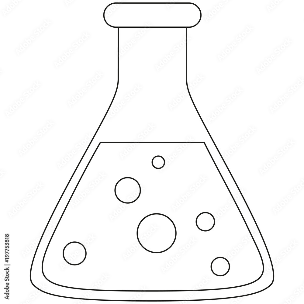 Science Beaker Clip Art Black And White