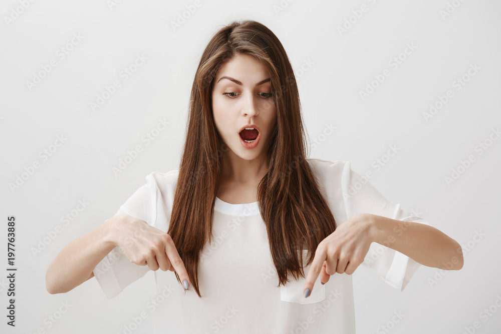 Girl Standing Surprised