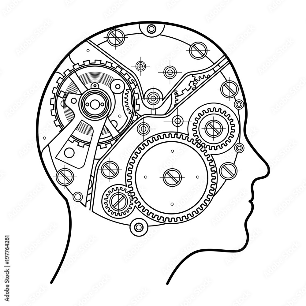 Photo & Art Print The mechanism of human thinking, 1000pixels