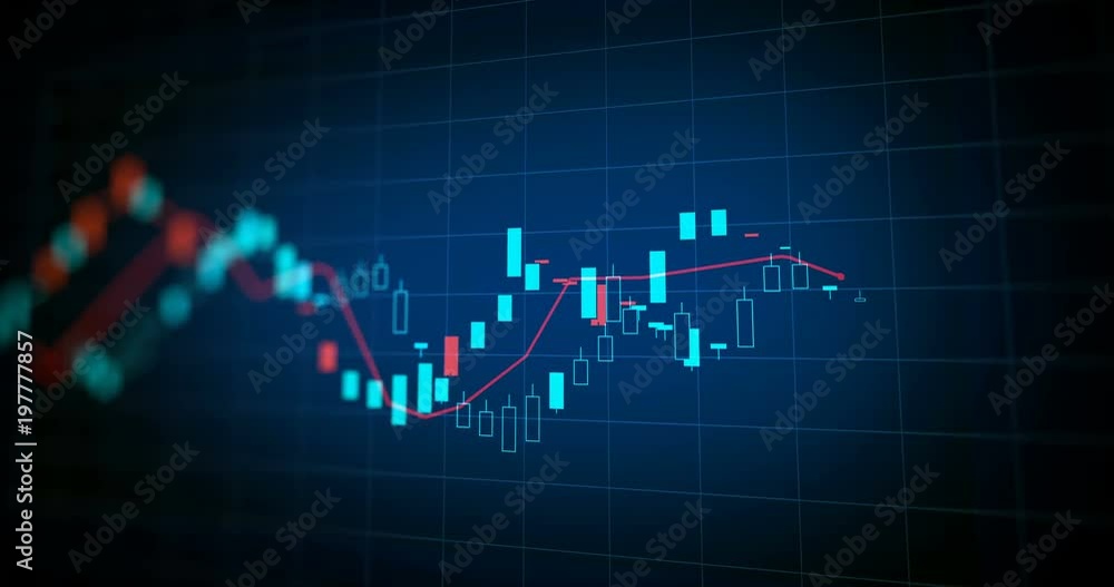 4k loopable financial chart and stock market bar chart for use as ...