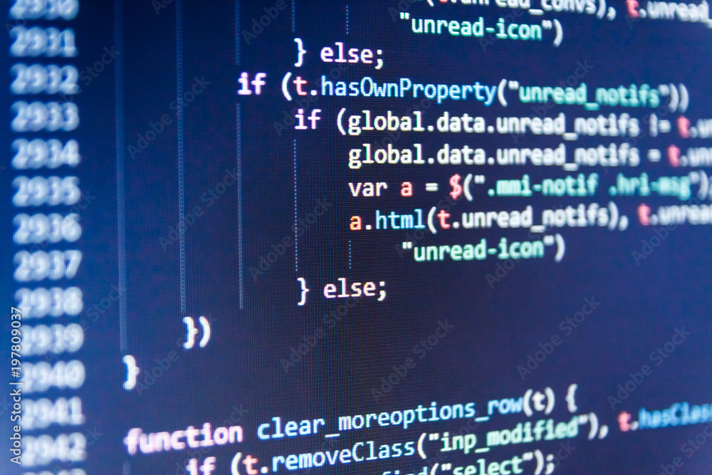 Computer Script Typing Work Coding Script Text On Screen Coding 8109