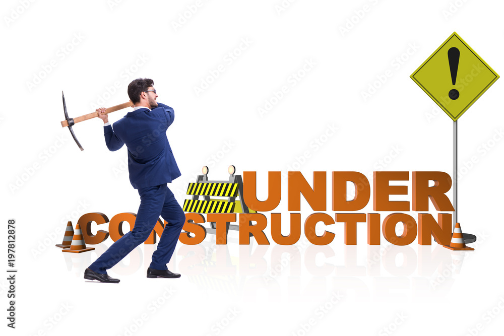 Concept of under construction for your webpage Stock Photo | Adobe Stock