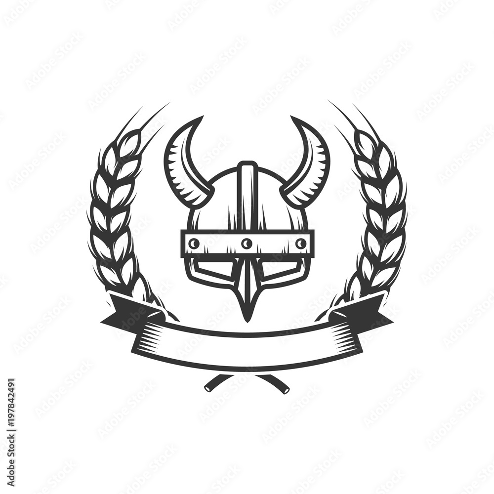Knights. Emblem template with medieval knight helmet. Design element ...