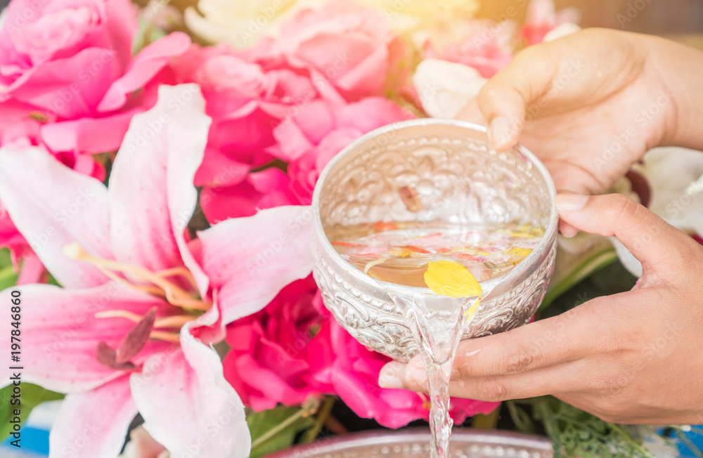 Songkran Thai festival concept : Thai people celebrate Songkran in new ...