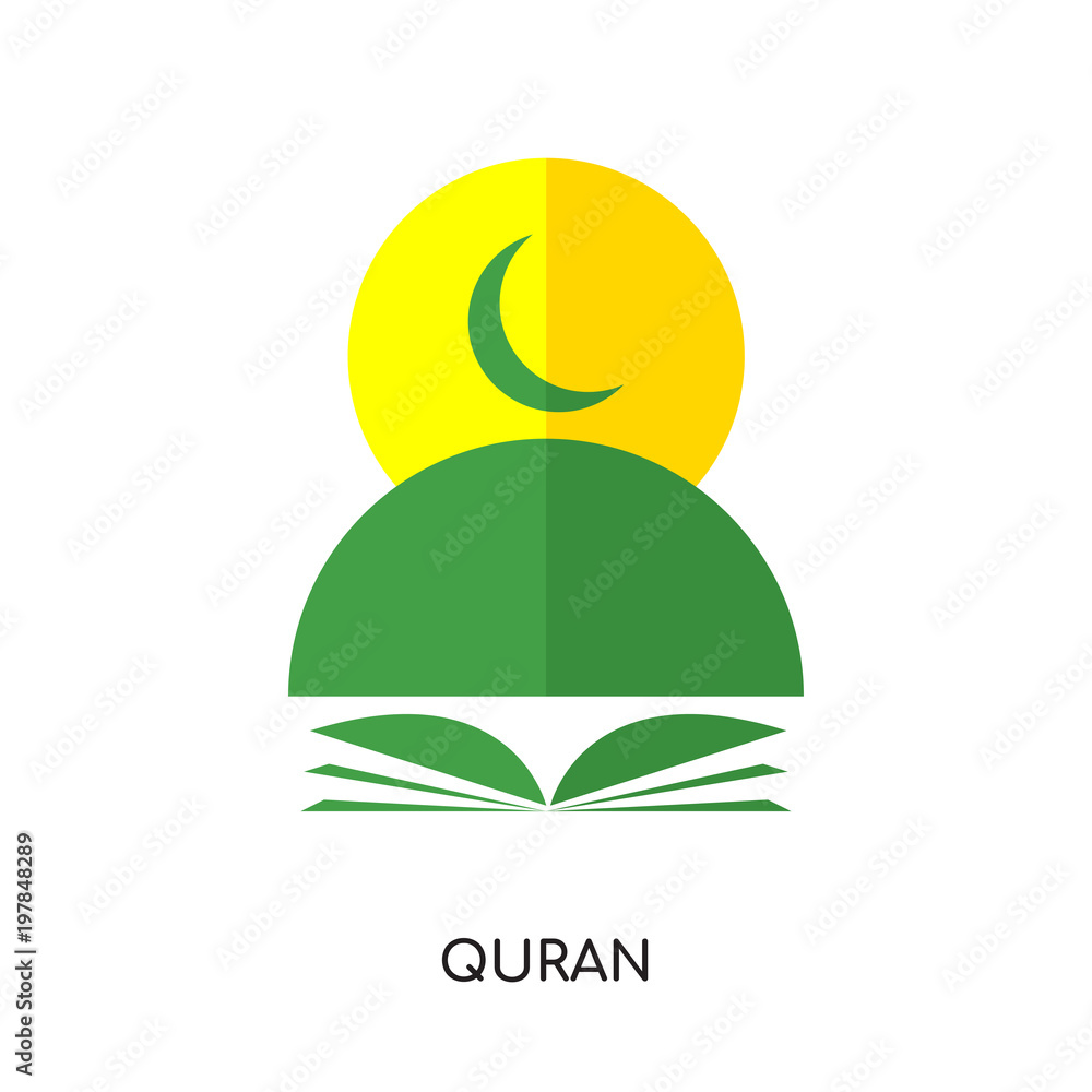 quran logo image isolated on white background for your web, mobile and ...