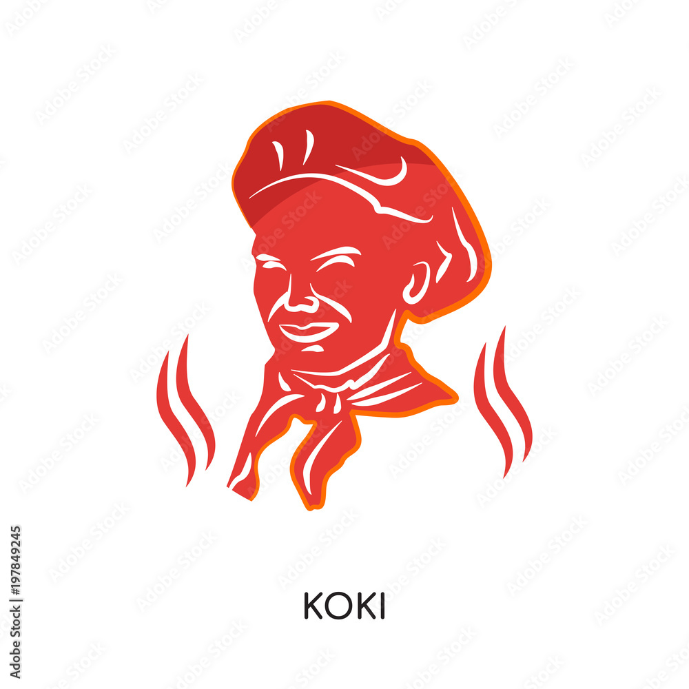 logo koki isolated on white background for your web, mobile and app ...
