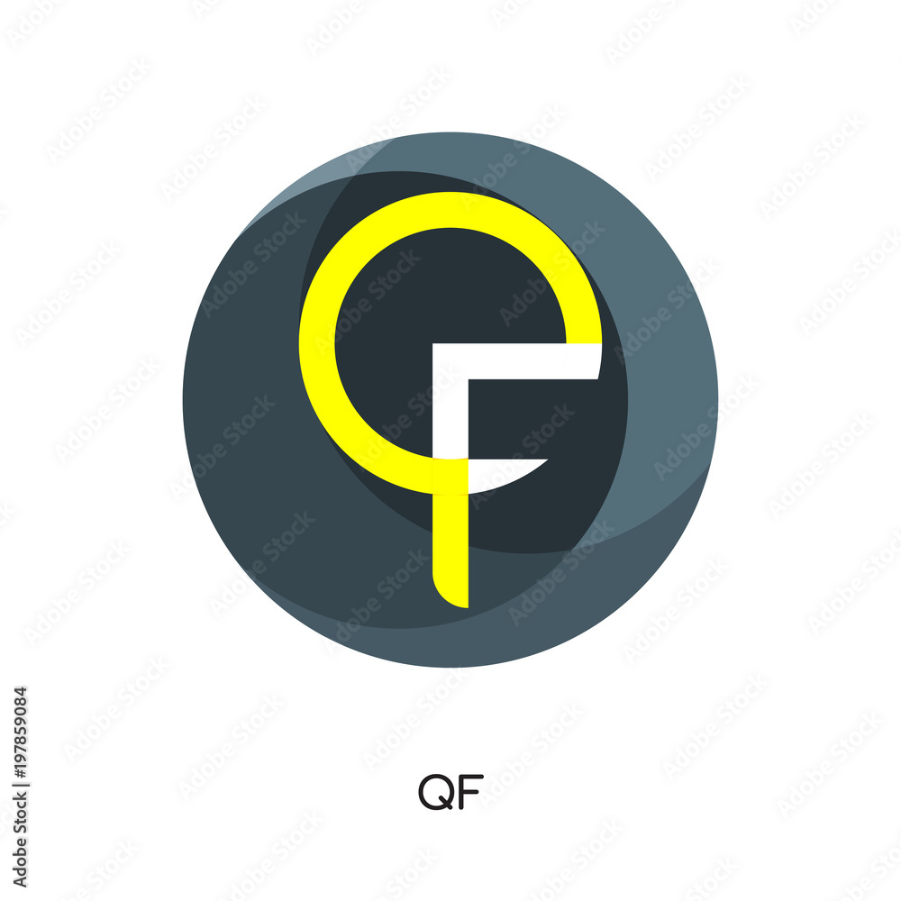 qf logo isolated on white background for your web, mobile and app ...
