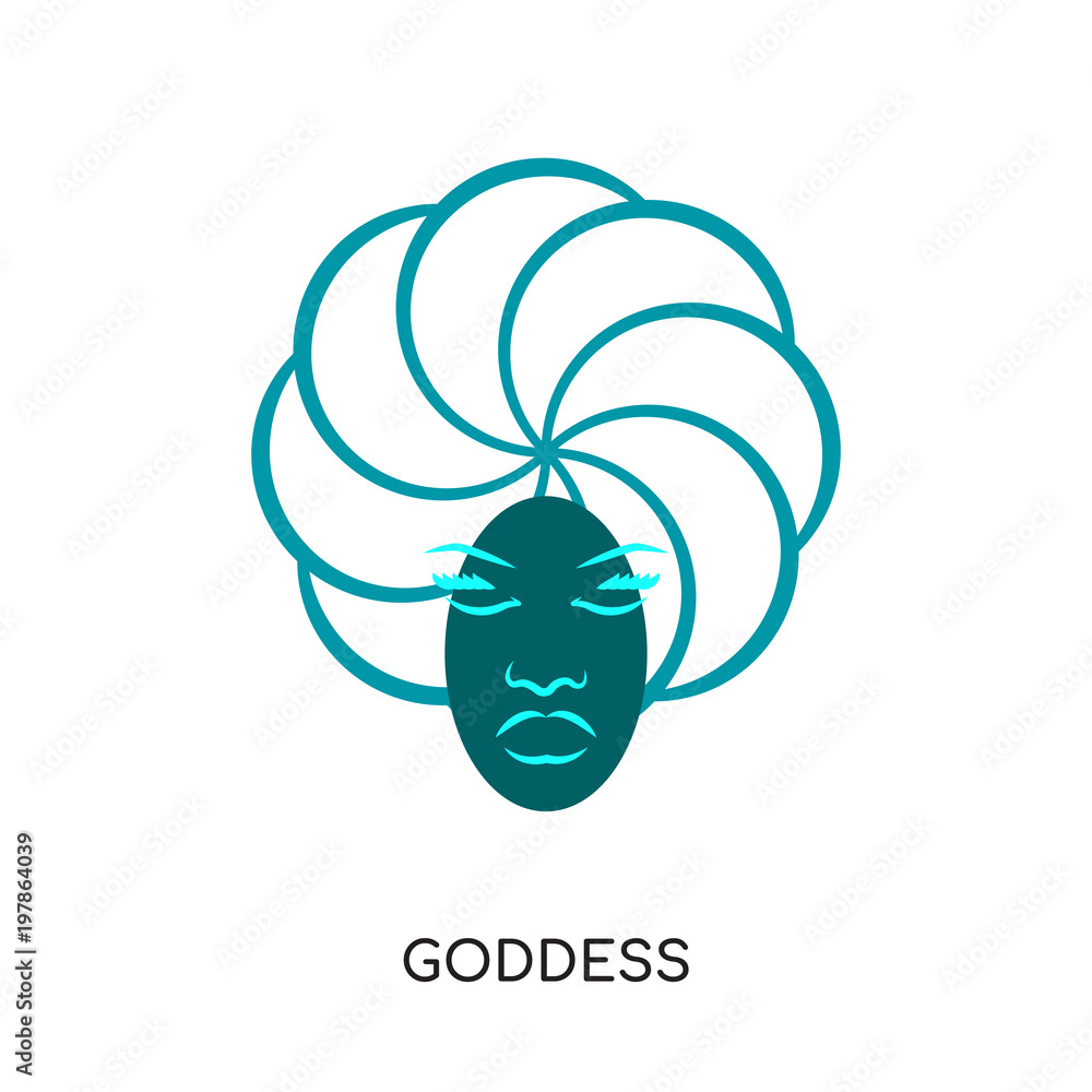 goddess logo isolated on white background for your web, mobile and app ...