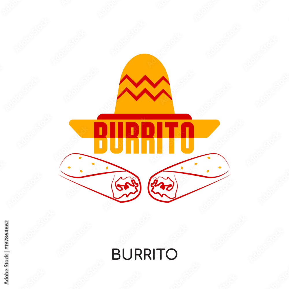 burrito logo isolated on white background for your web, mobile and app ...