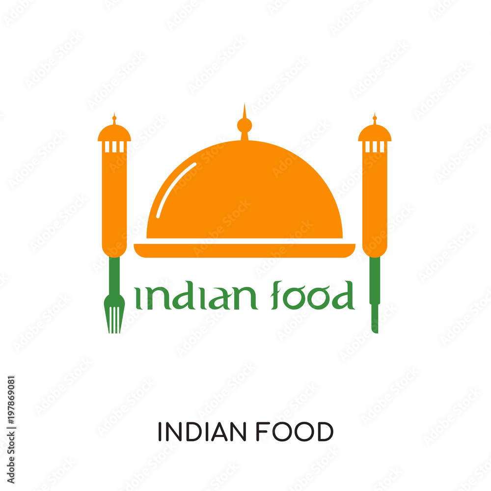 indian food logo isolated on white background for your web, mobile and ...