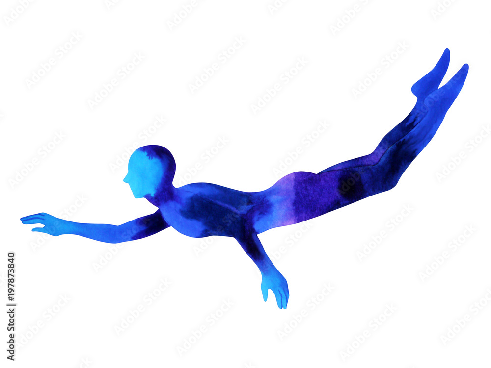 Swimmer Diving Drawing