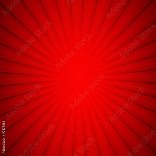 Red Sun Rays Background