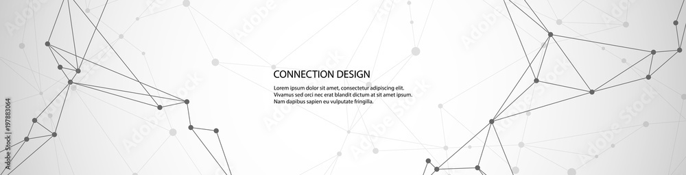 Vector banner design, global connection with lines and dots Stock ...