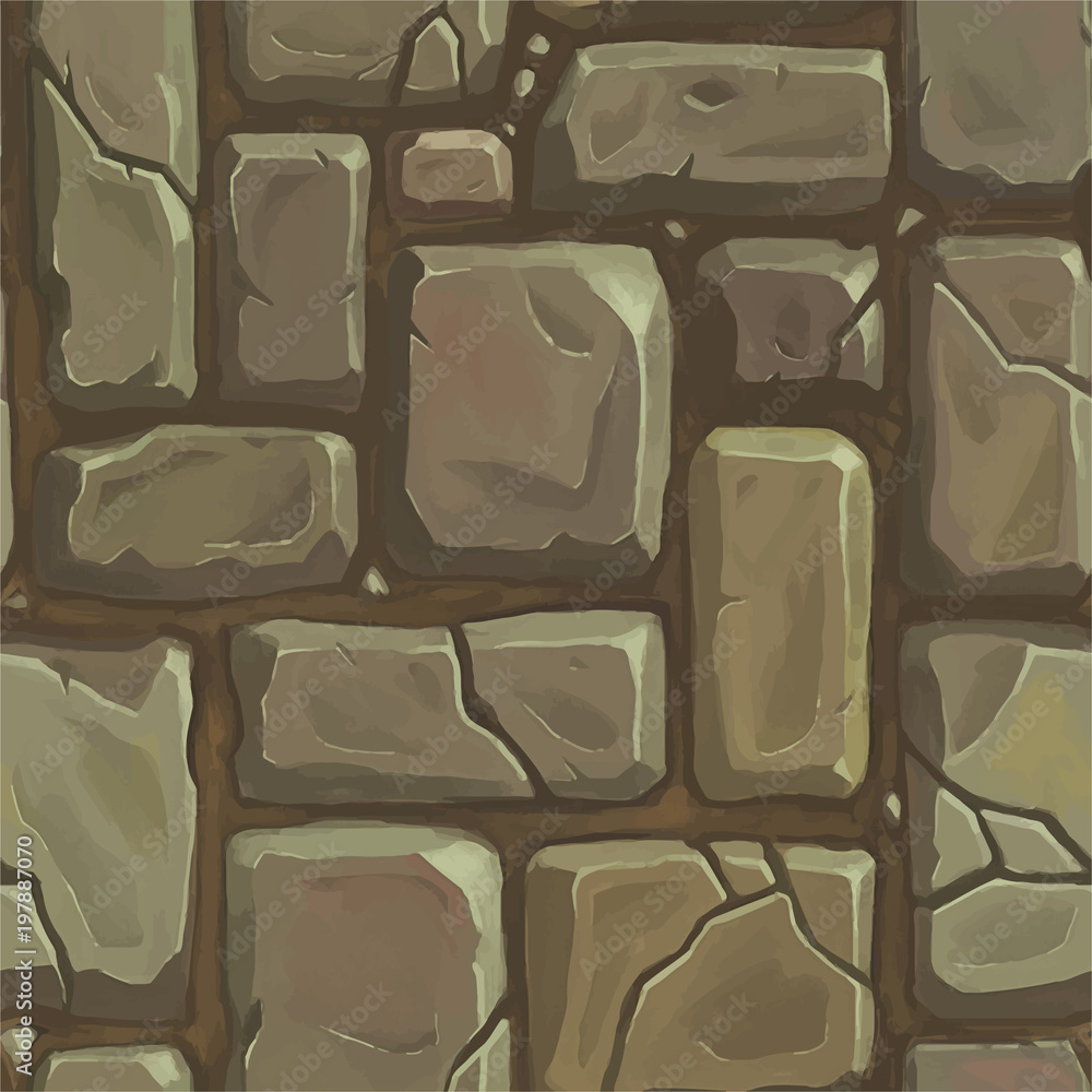 Small brick ground. Seamless texture. Vector illustration. Stock Vector ...