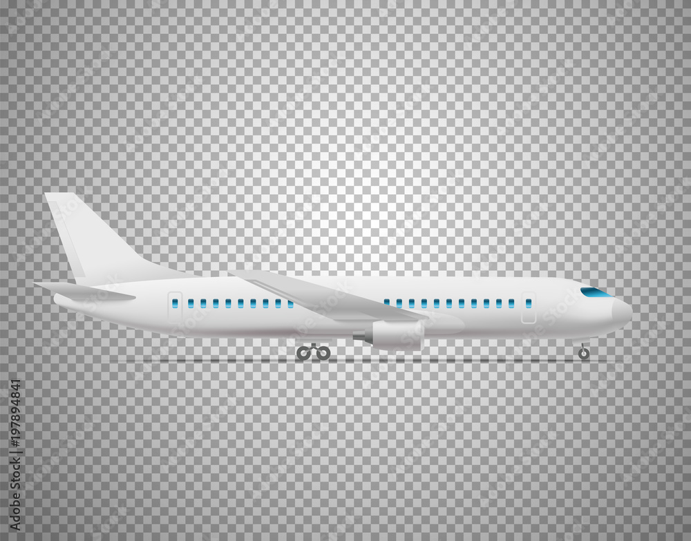 Modern aircraft isolated on transparent background. Layered ...