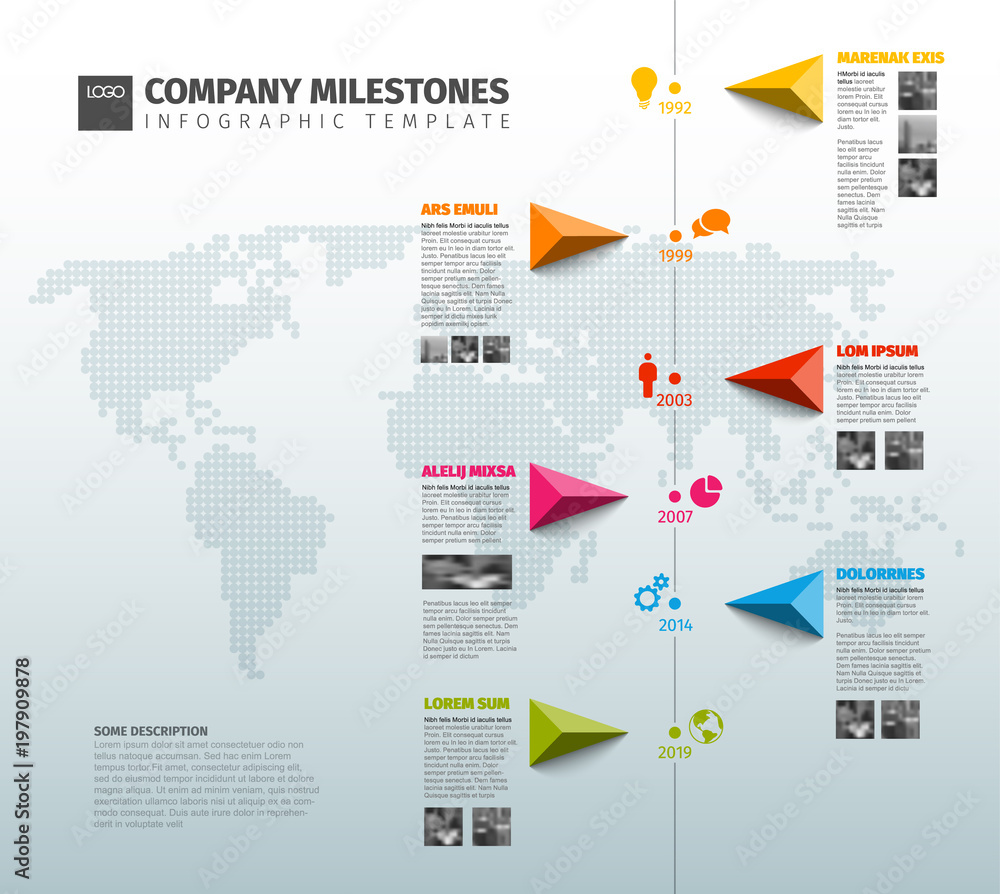 Vector Infographic Company History Timeline Template Stock Vector ...