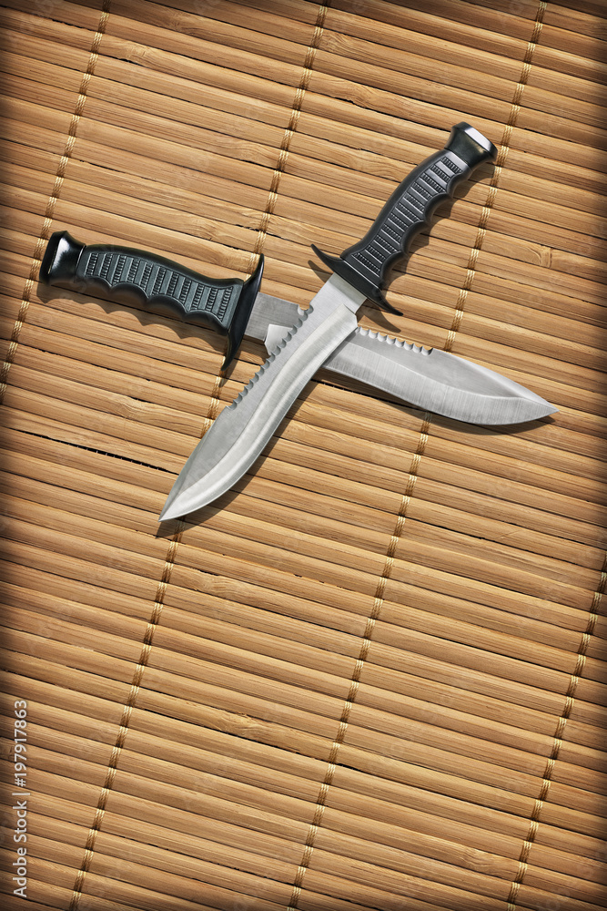 Crossed Combat Knives