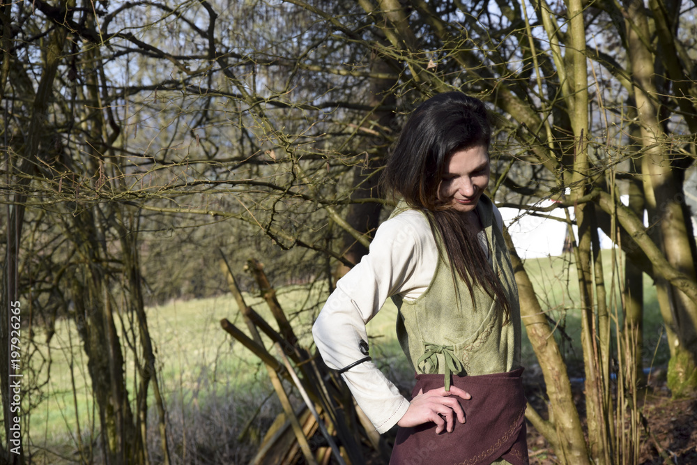 beautiful celtic woman Stock Photo | Adobe Stock