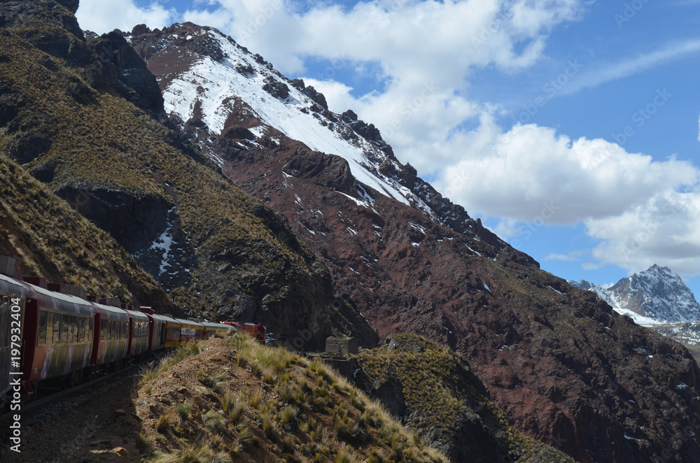 The Ferrocarril Central between Lima and Huancayo, Peru. Crossing the ...