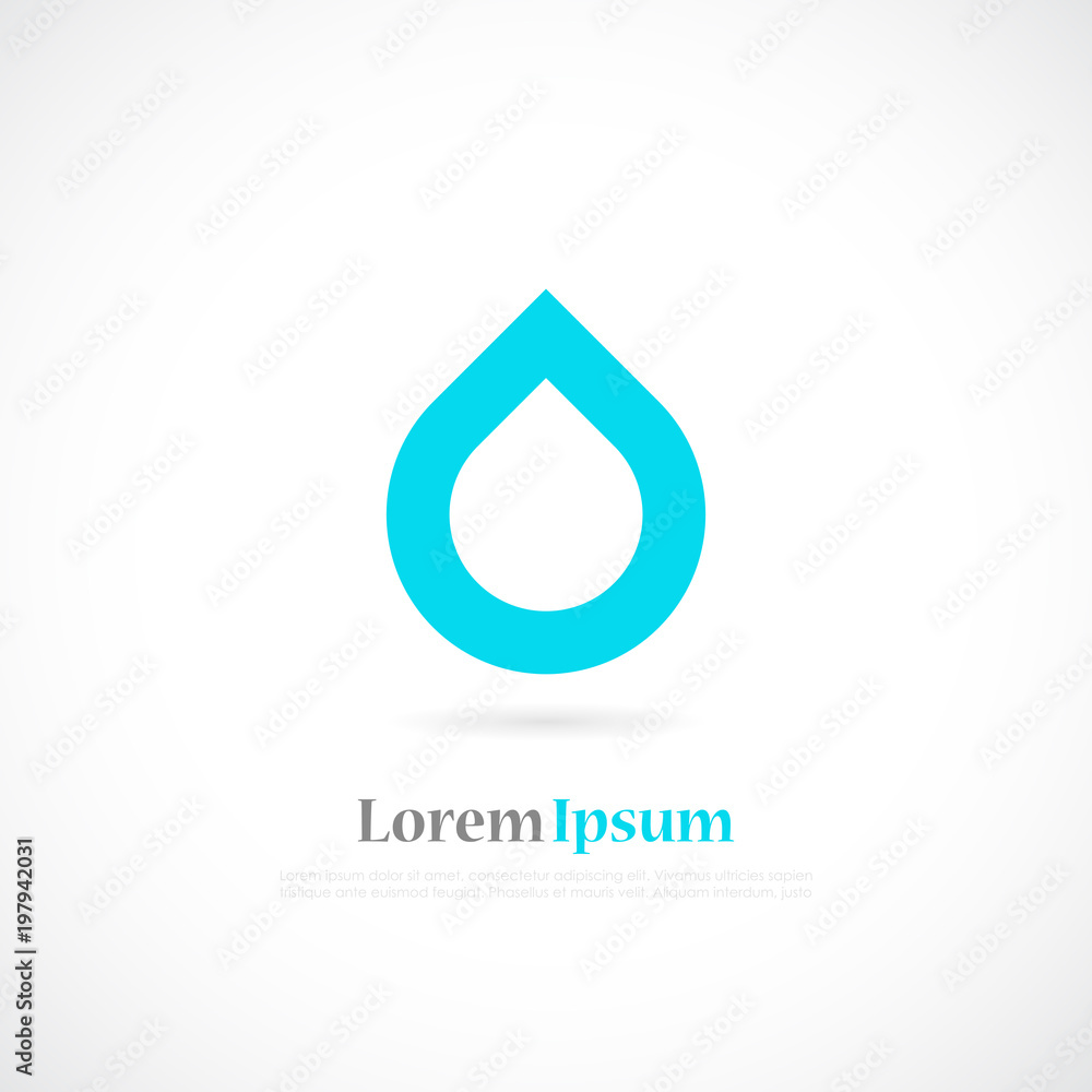 Water minimalistic vector logo Stock Vector | Adobe Stock