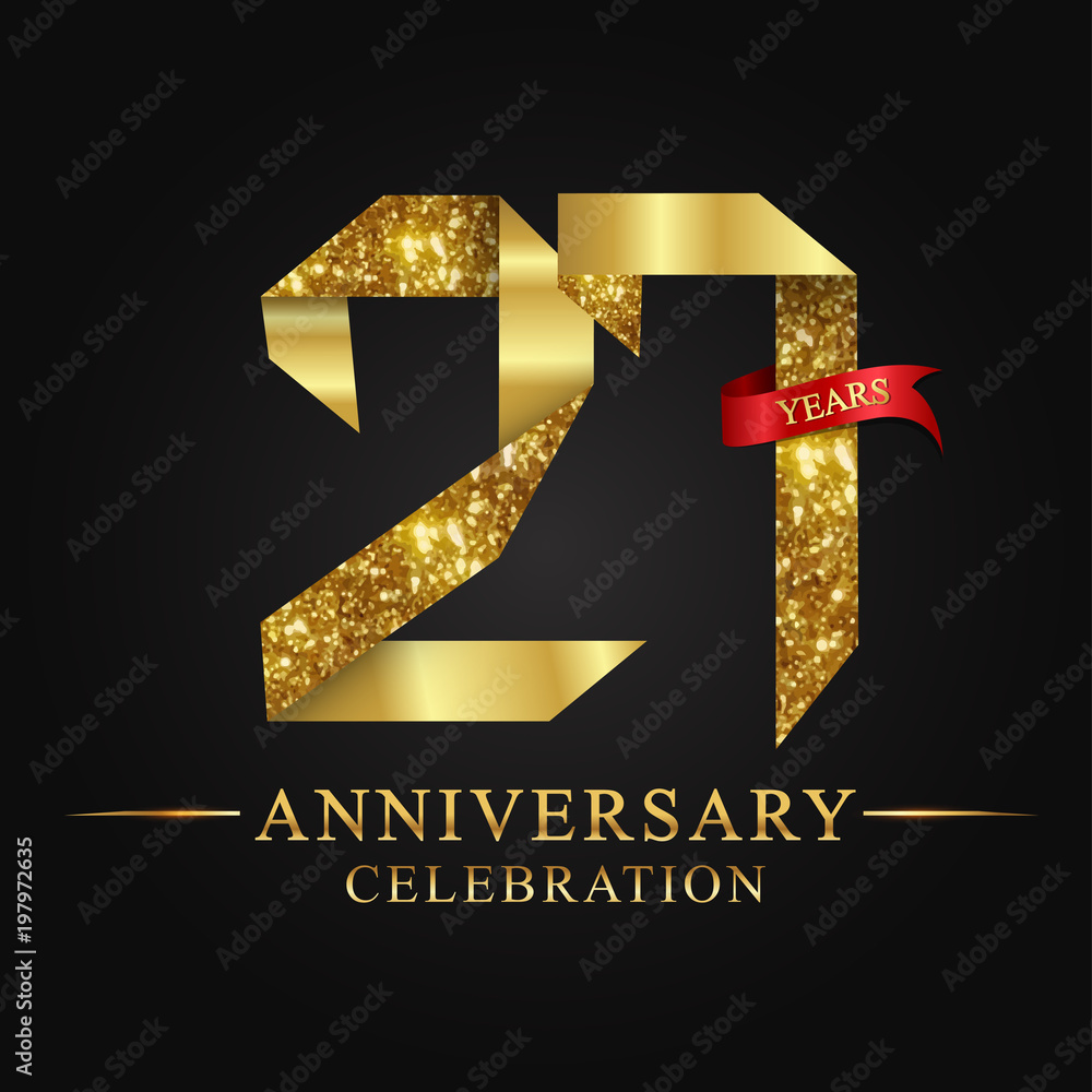 anniversary, aniversary, 27 years anniversary celebration logotype ...