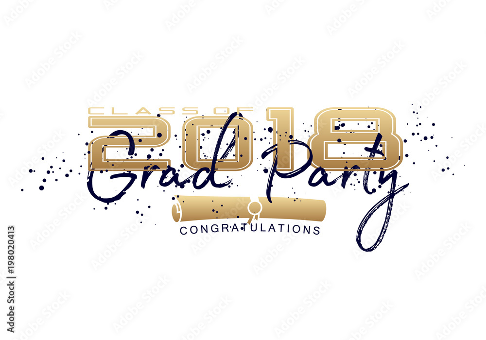 Graduation label. Vector text for graduation design, congratulation ...