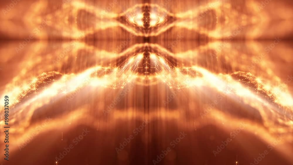 3d loop particles animation with depth of field, bokeh and light rays for interesting background ...