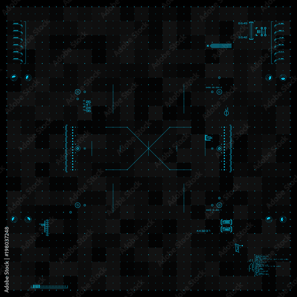 Futuristic vector hud interface screen design. Abstract template on ...