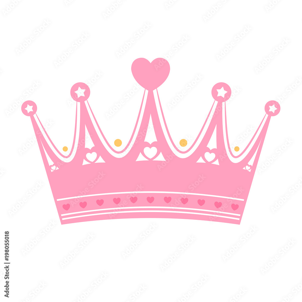Princess crown isolated on white background Stock Vector | Adobe Stock