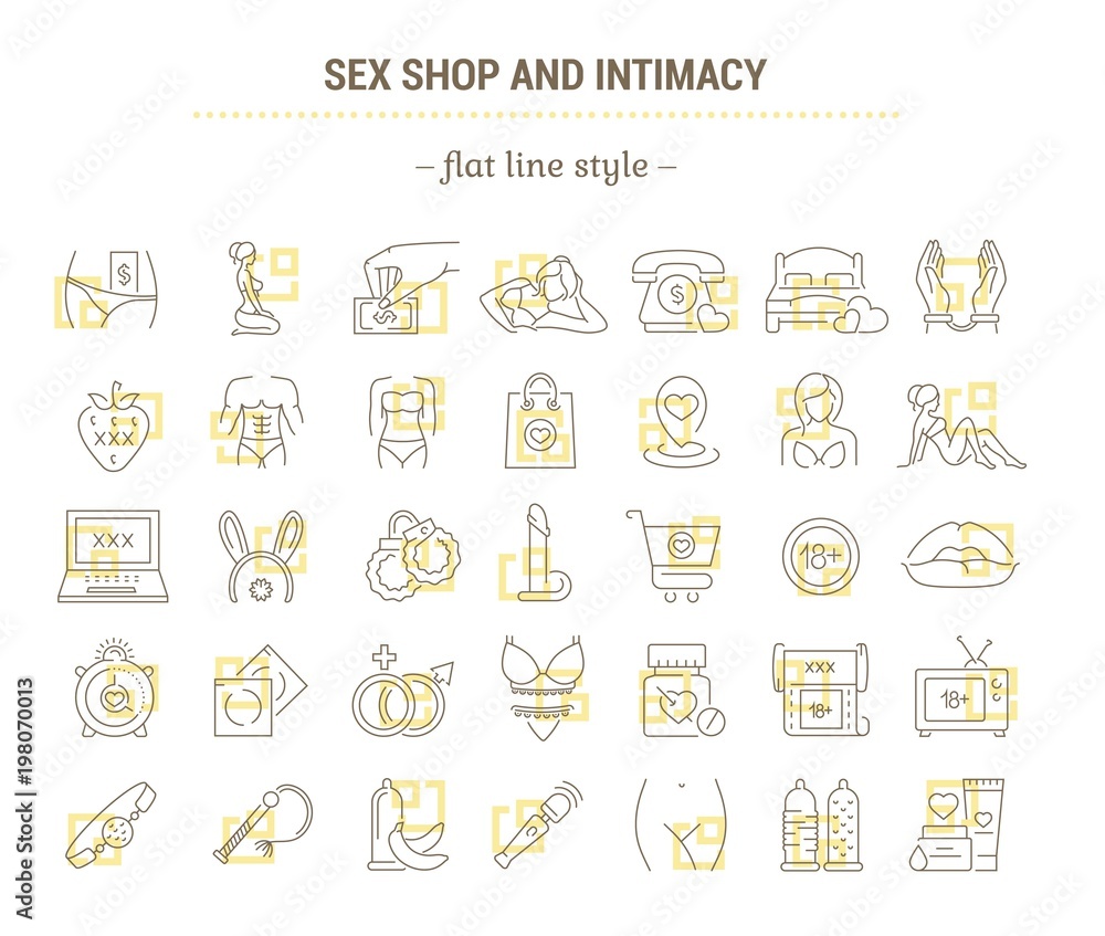 Vector Graphic Set Editable Outline Stroke Size Icons In Flat Contour Thin And Linear Design
