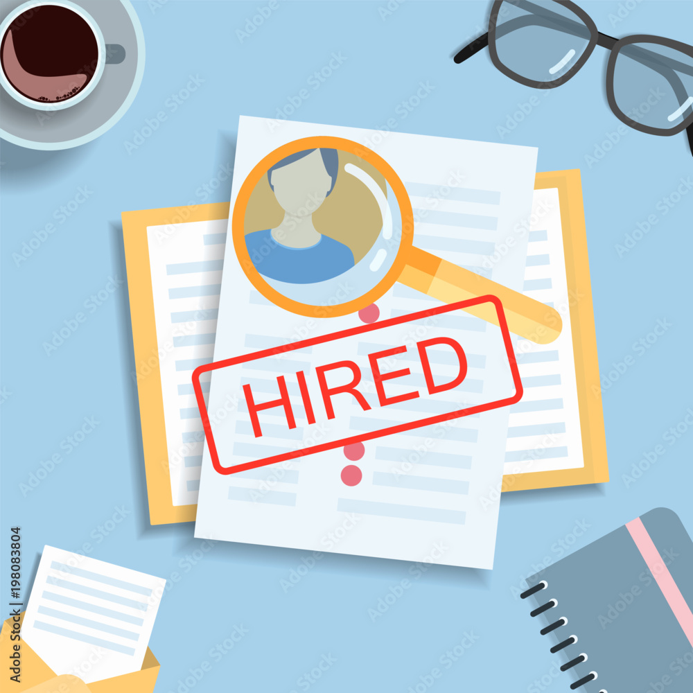 Resume of hired man Stock Vector | Adobe Stock