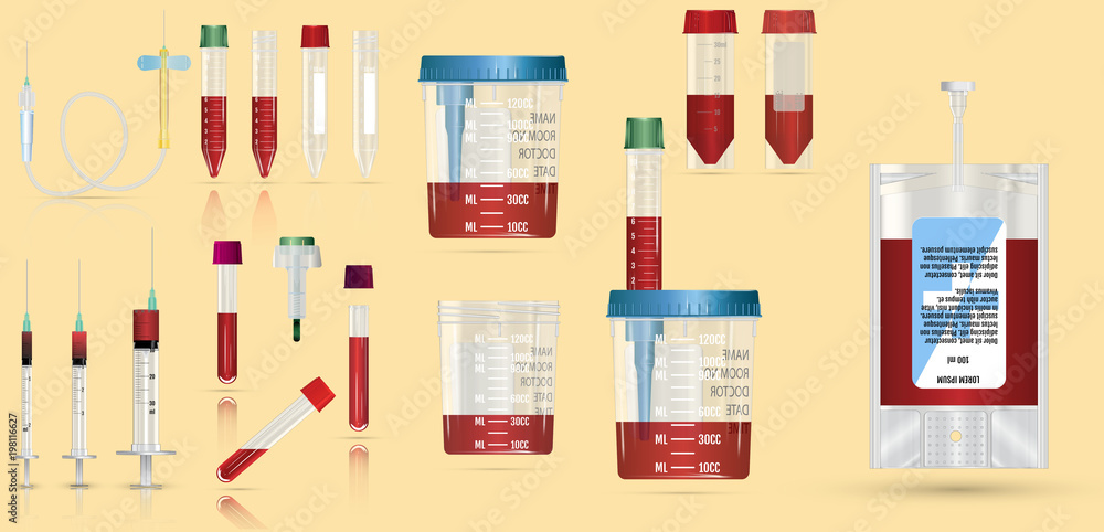 Realistic medical supplies. For blood collection set, for short term ...