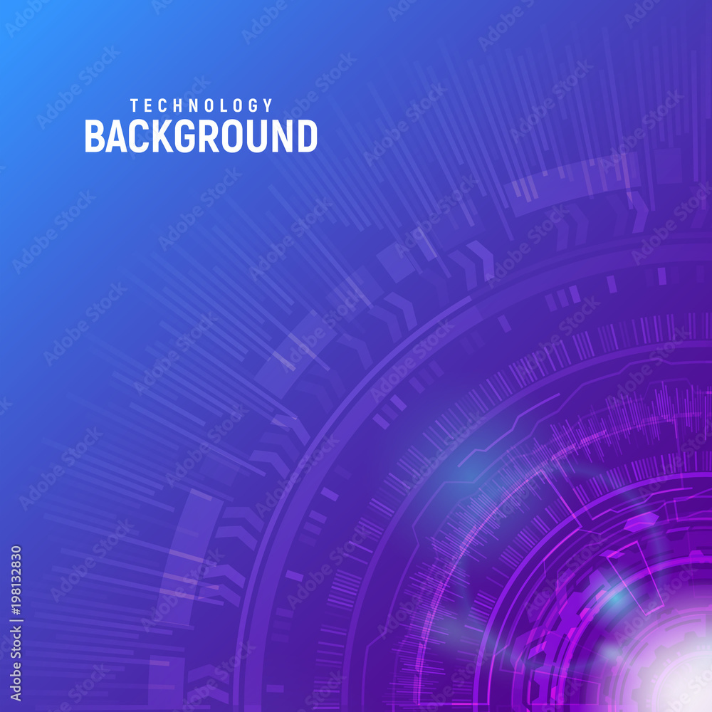 Technology background for your presentation. Futuristic user interface ...