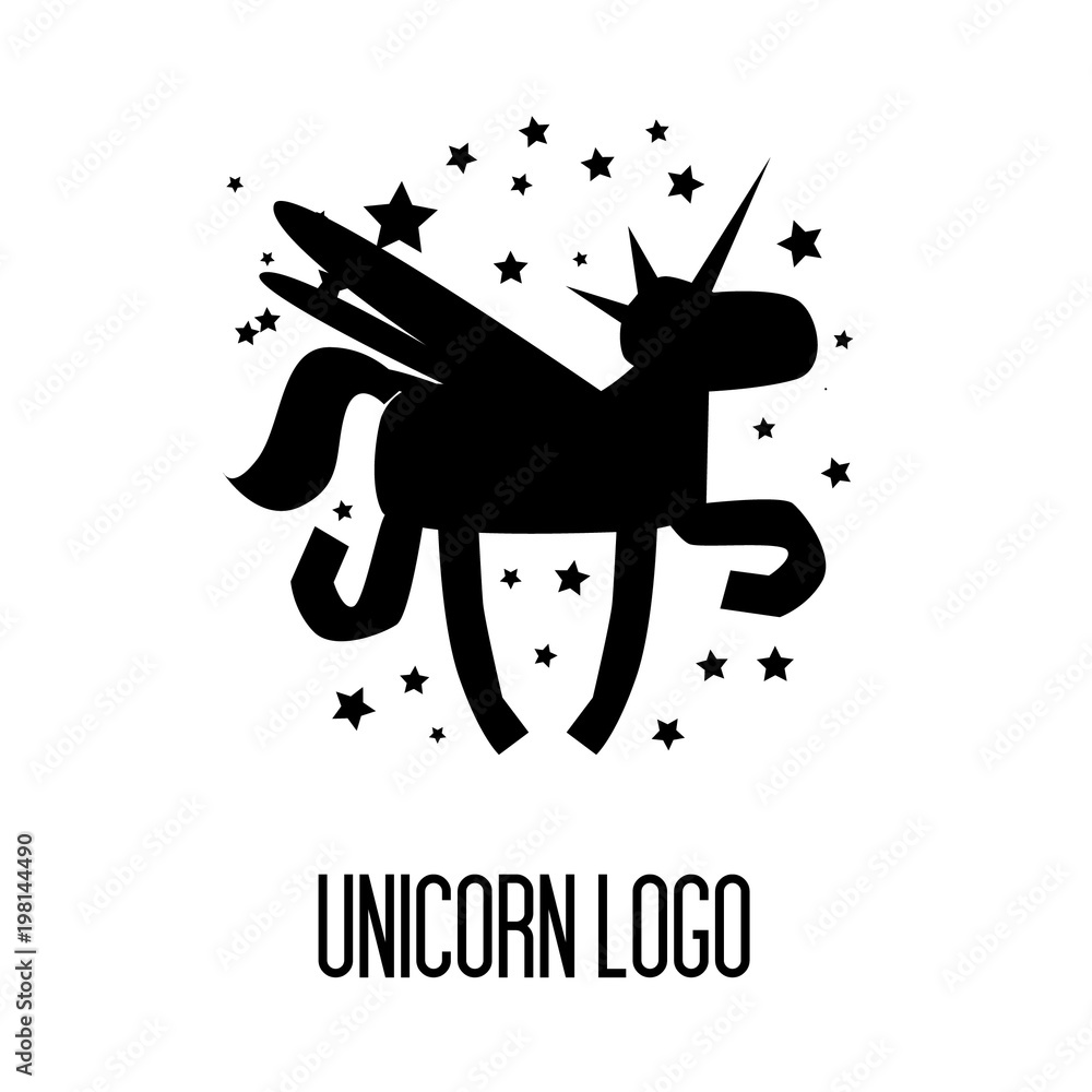 unicorn logo icon Stock Illustration | Adobe Stock