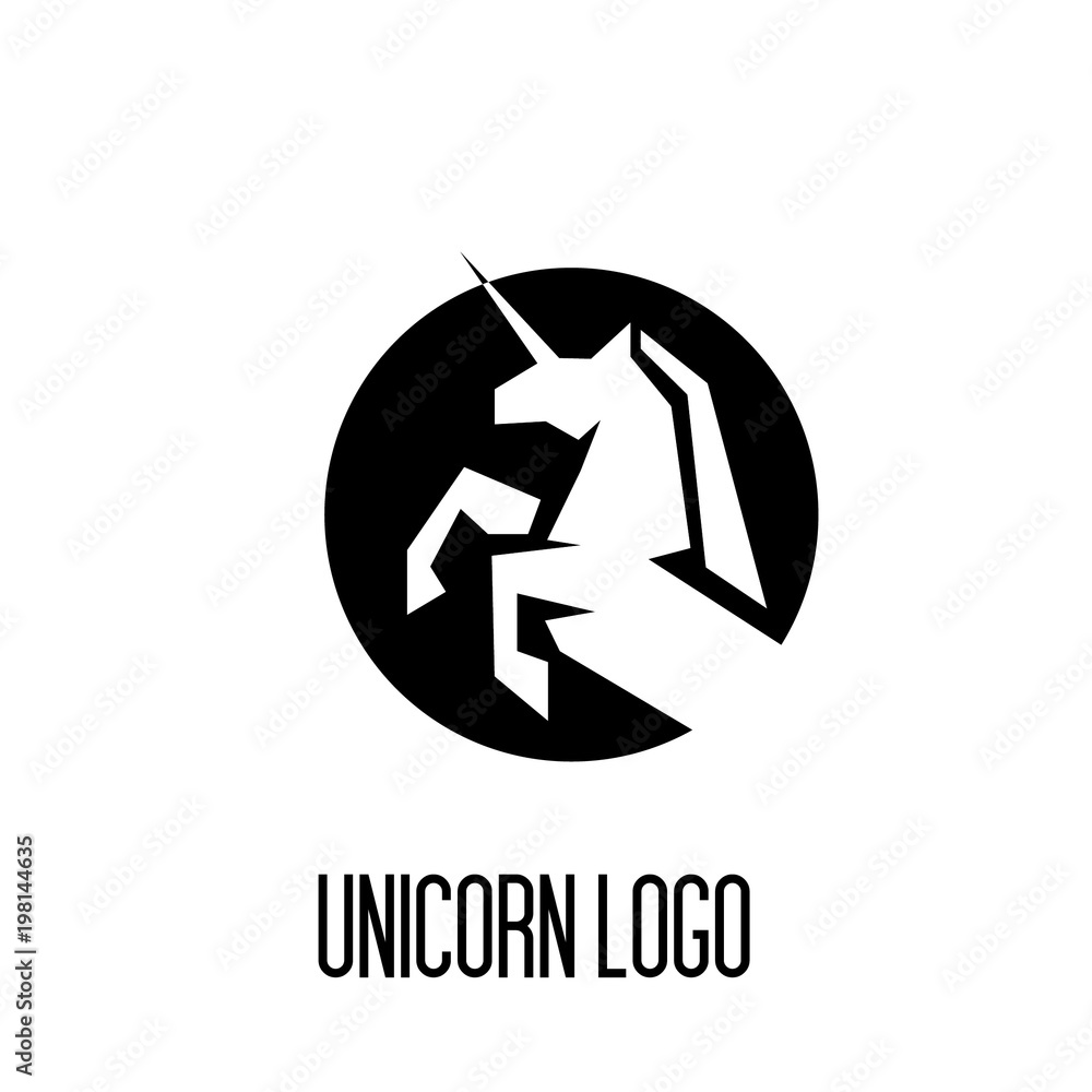 unicorn logo icon Stock Illustration | Adobe Stock