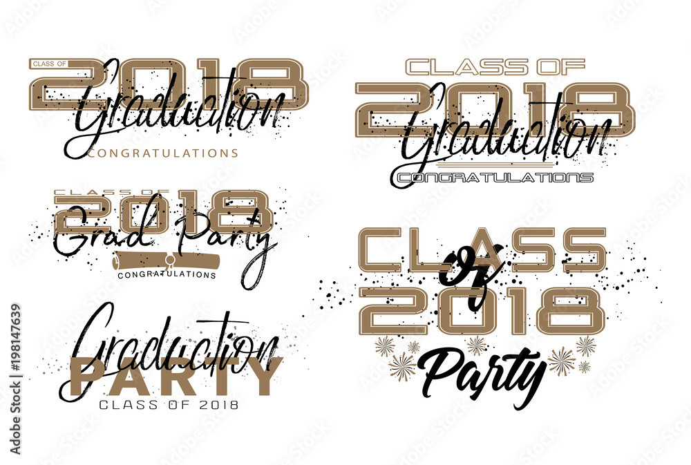 Graduation label. Vector text for graduation design, congratulation ...