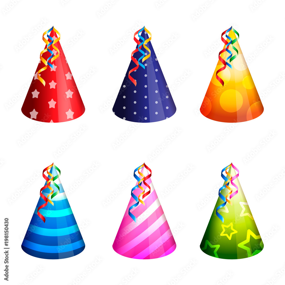 Birthday Party Hat Collection Stock Vector Adobe Stock