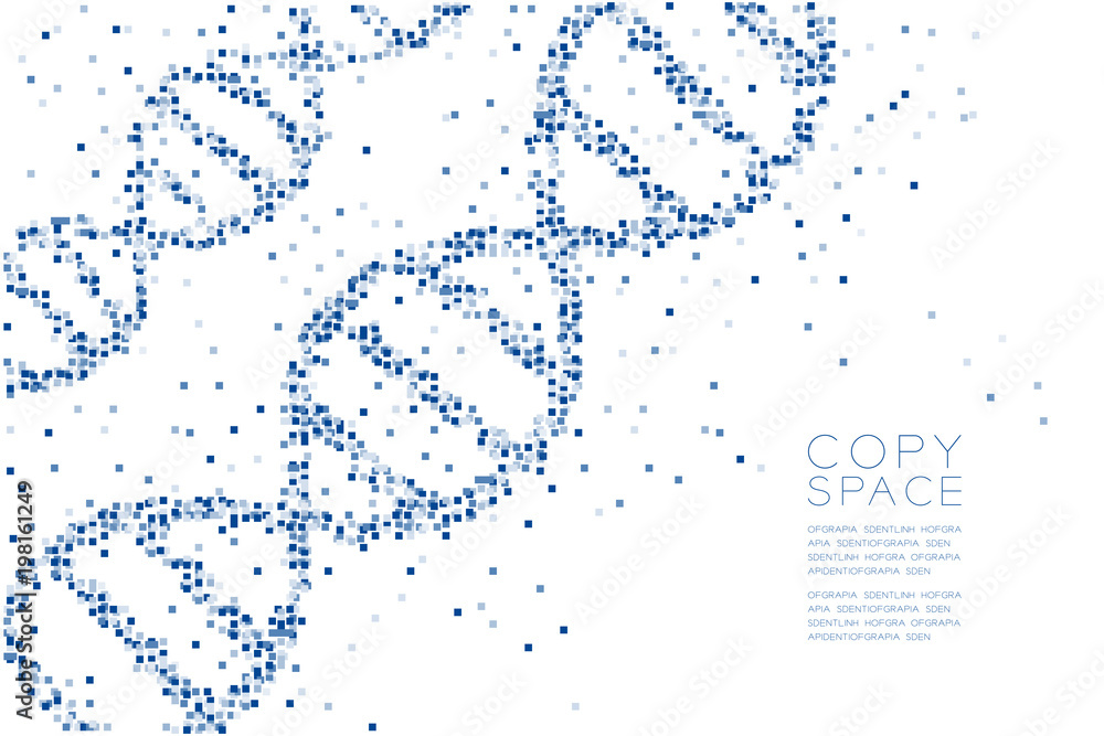 Abstract Geometric square box pattern DNA shape, Science concept design ...