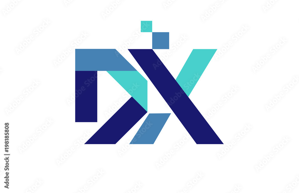 DX Digital Ribbon Letter Logo Stock Vector | Adobe Stock