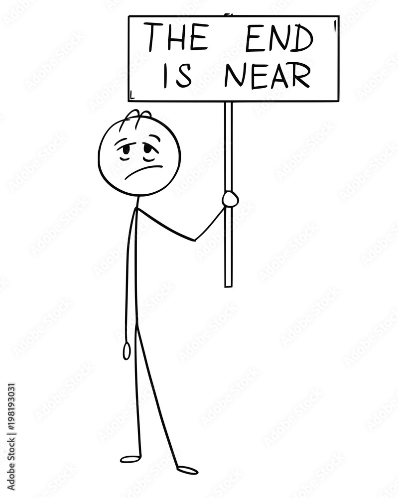 Cartoon stick man drawing conceptual illustration of tired or exhausted ...