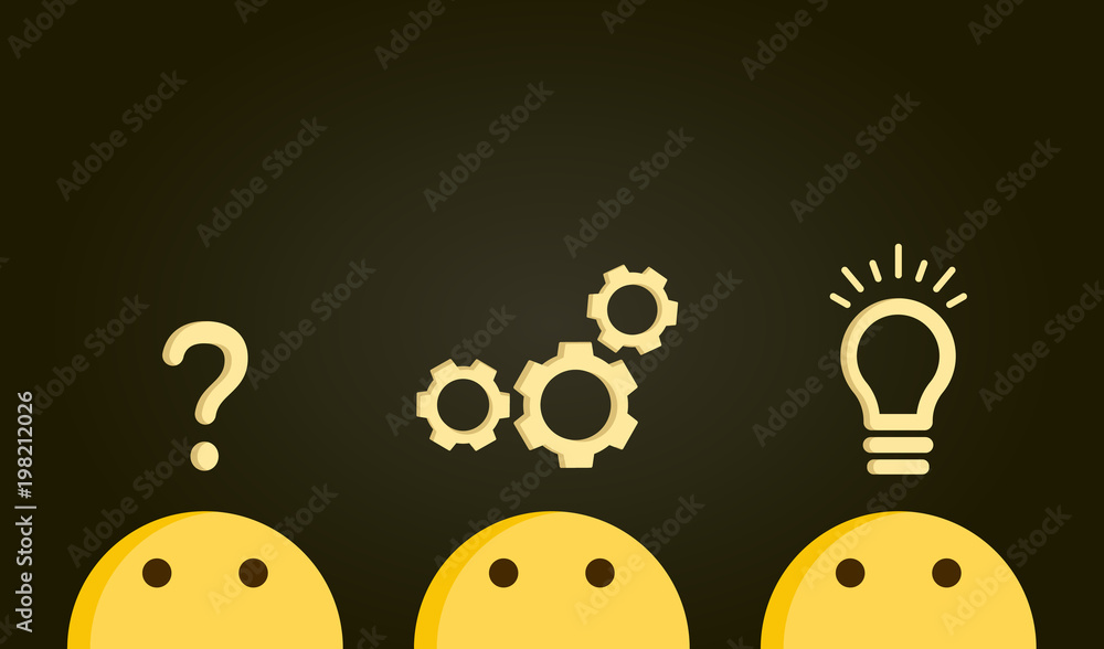 Problem solving concept. Path from question to answer, problem to ...