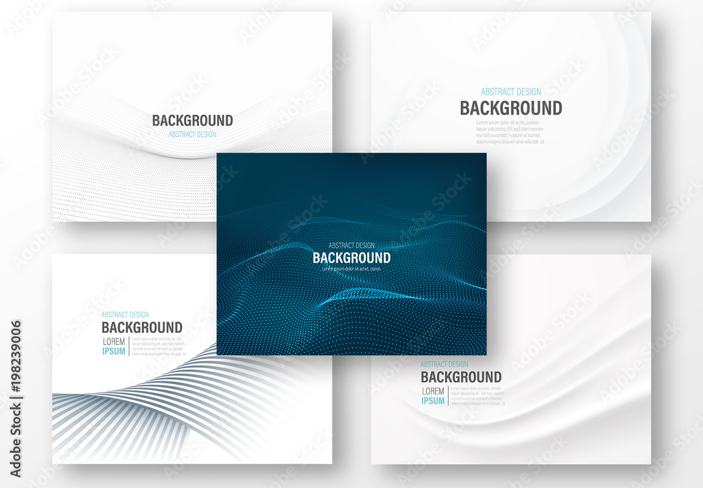 5 Presentation Layouts with Abstract Backgrounds Stock Template | Adobe ...