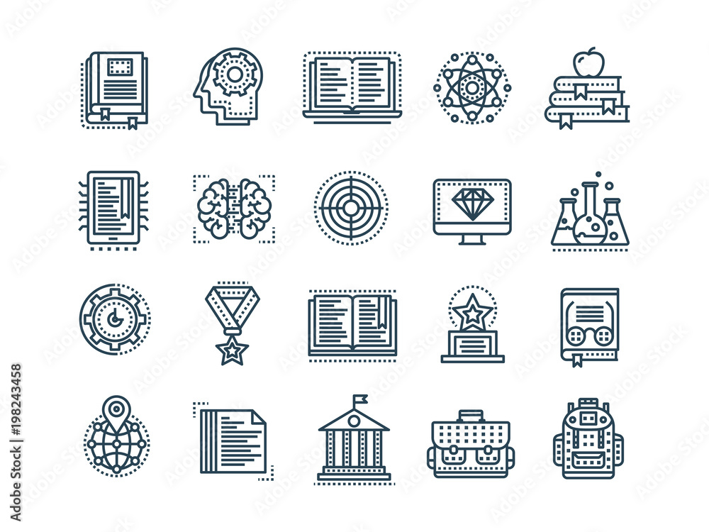 School education, university. Study, learning process. Oline lessons ...