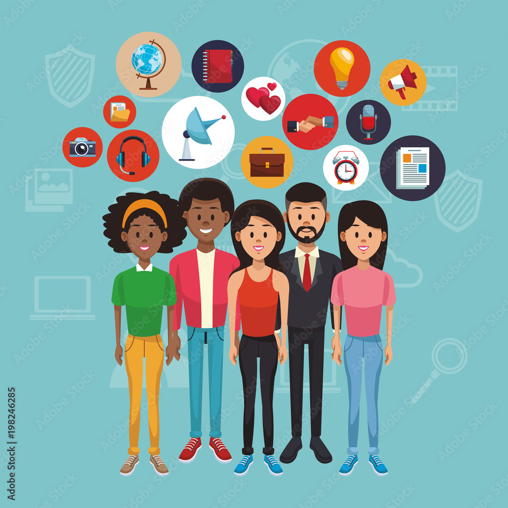 Social Media People Vector