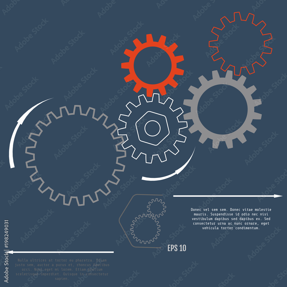 Gear relationship for business concepts, info-graphic, advertising ...
